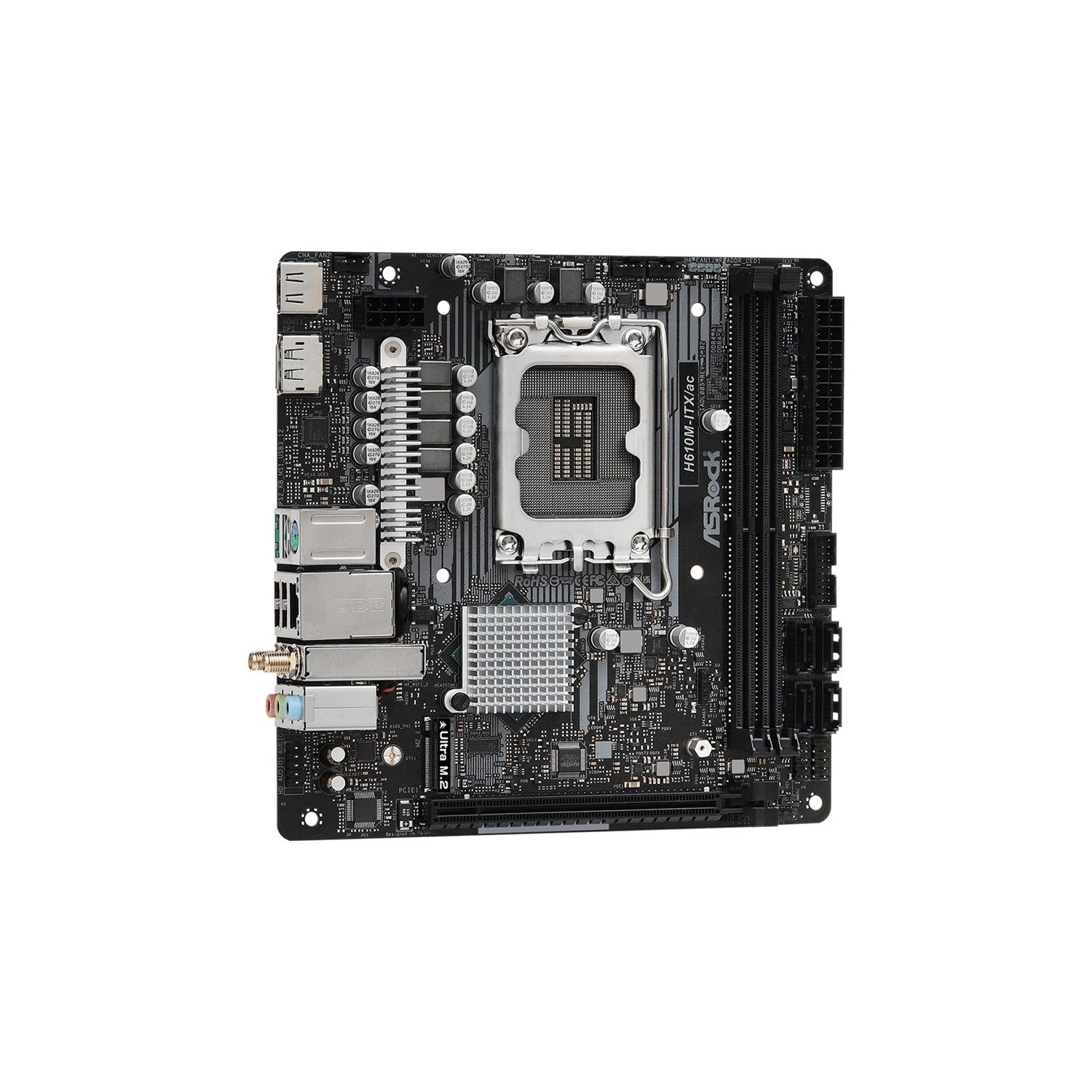ASRock H610M-ITX AC Intel H610 LGA 1700 DDR4 Mini ITX Motherboard ...